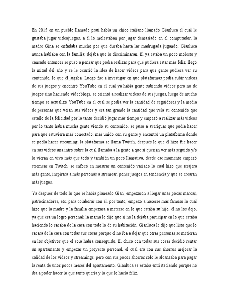 Cuento #2 Nicol | PDF | Youtube