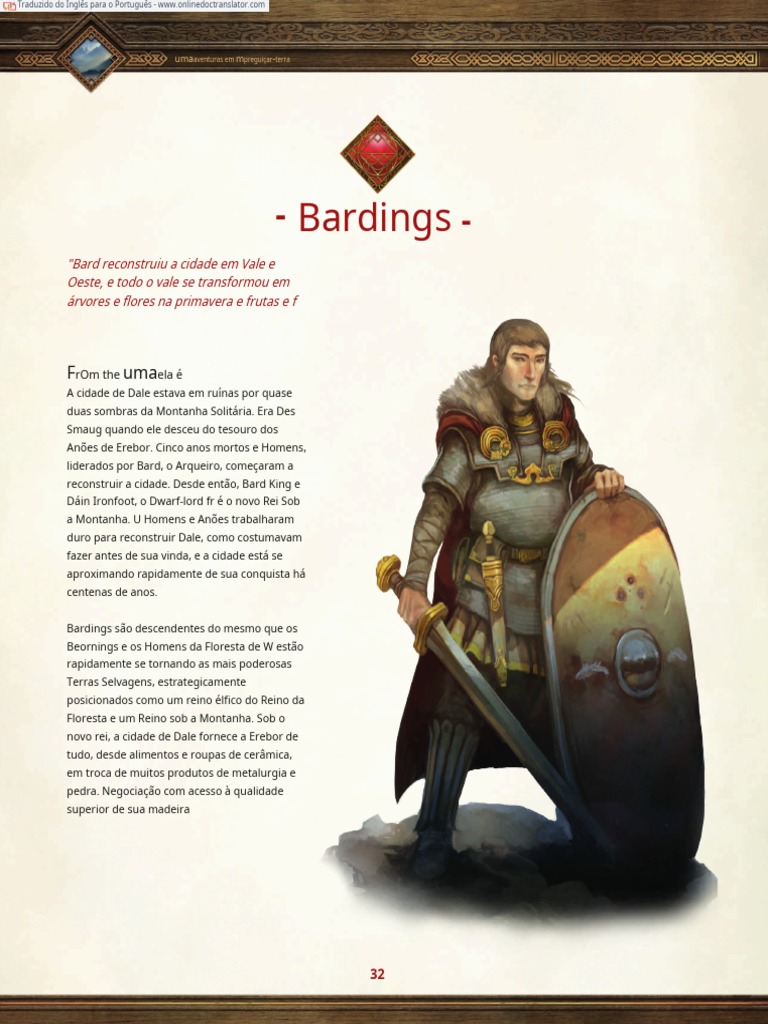 Bardings e Beornings: Culturas e Tradições | PDF | Anão (Terra Média)