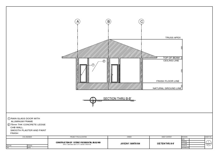 Bantayan - Section Thru B | PDF | Building Engineering | Economic Sectors
