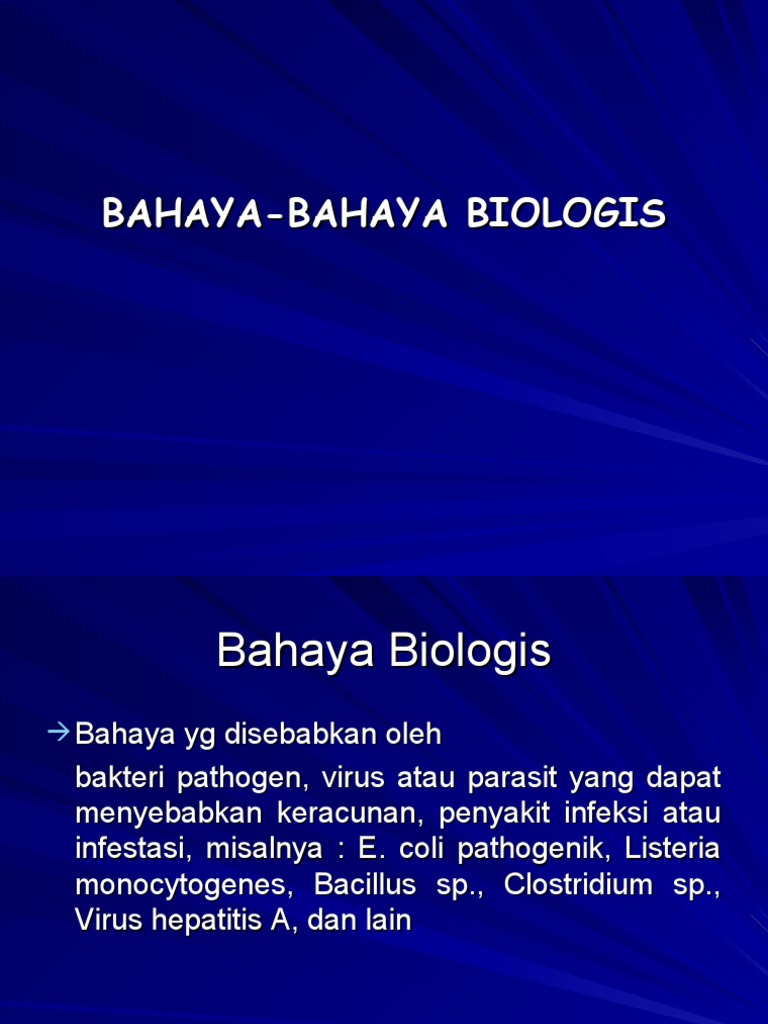 Bahaya Biologi | PDF