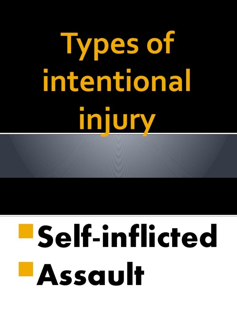 Types of Intentional Injuries Explained | PDF | Bullying | Violence