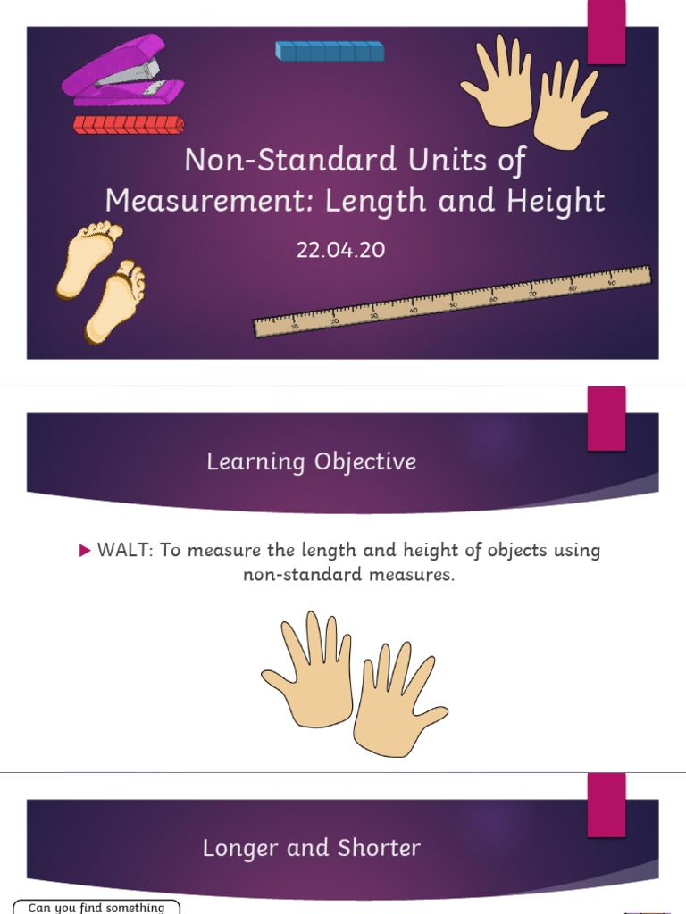 Measuring Length with Non-Standard Units | PDF | Length