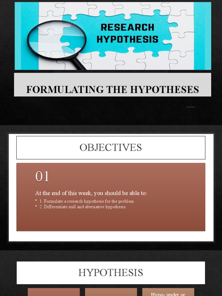 Formulating The Hypothesis | PDF | Hypothesis | Cognition