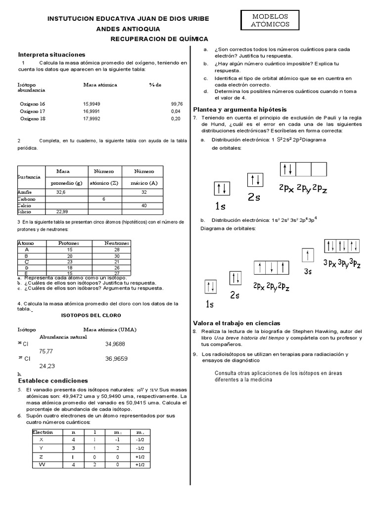 Atomo y Tabla Periodica | PDF | Átomos | Núcleo atómico