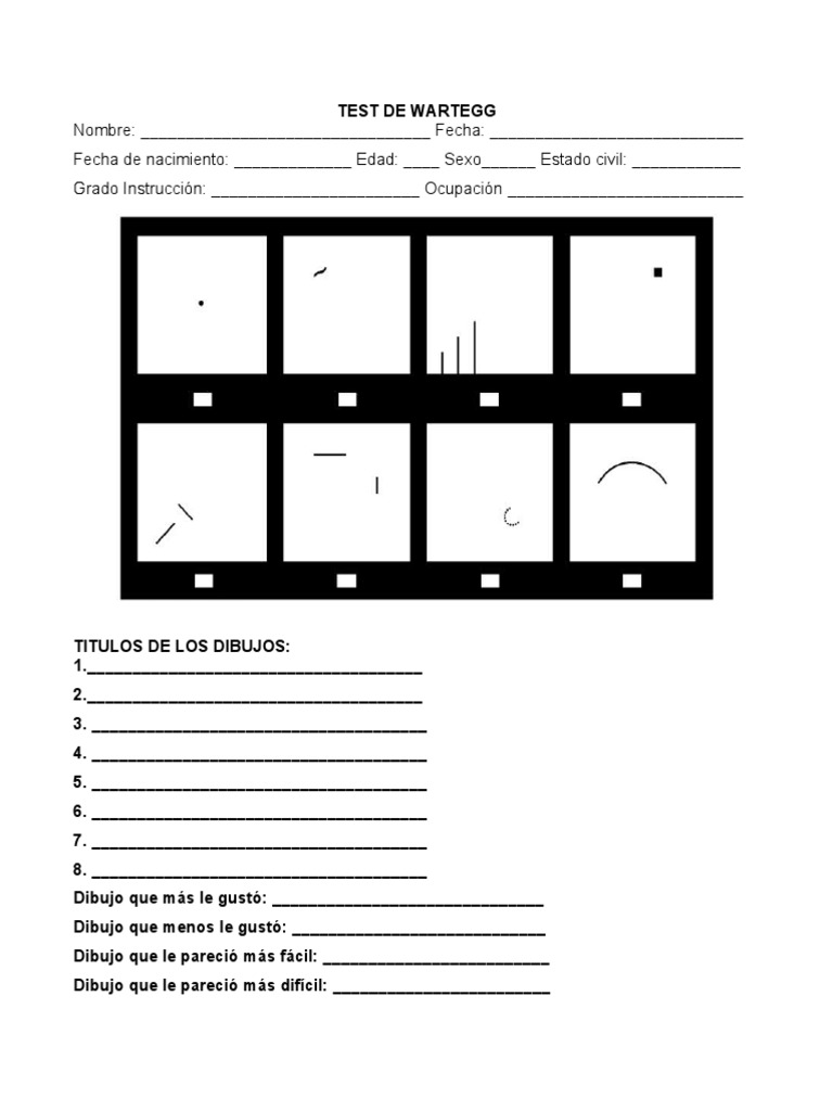 Formato Test de Wartegg | PDF | Crecimiento personal y profesional ...