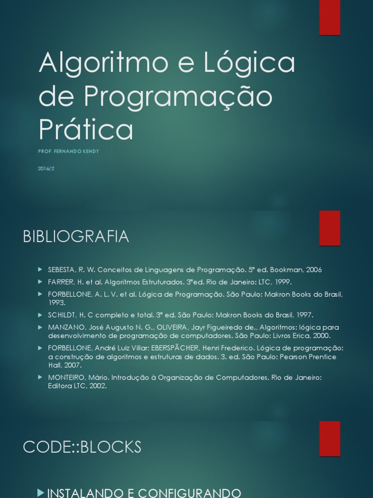 Algoritmo e Lógica de Programação Com CodeBlocks | PDF | Biblioteca ...