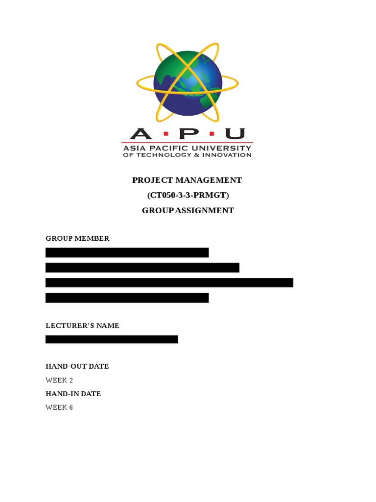 Project Management (CT050-3-3-PRMGT) Group Assignment | PDF | Agile ...