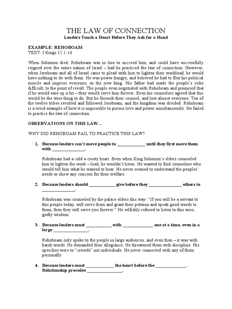 The Law of Connection | PDF