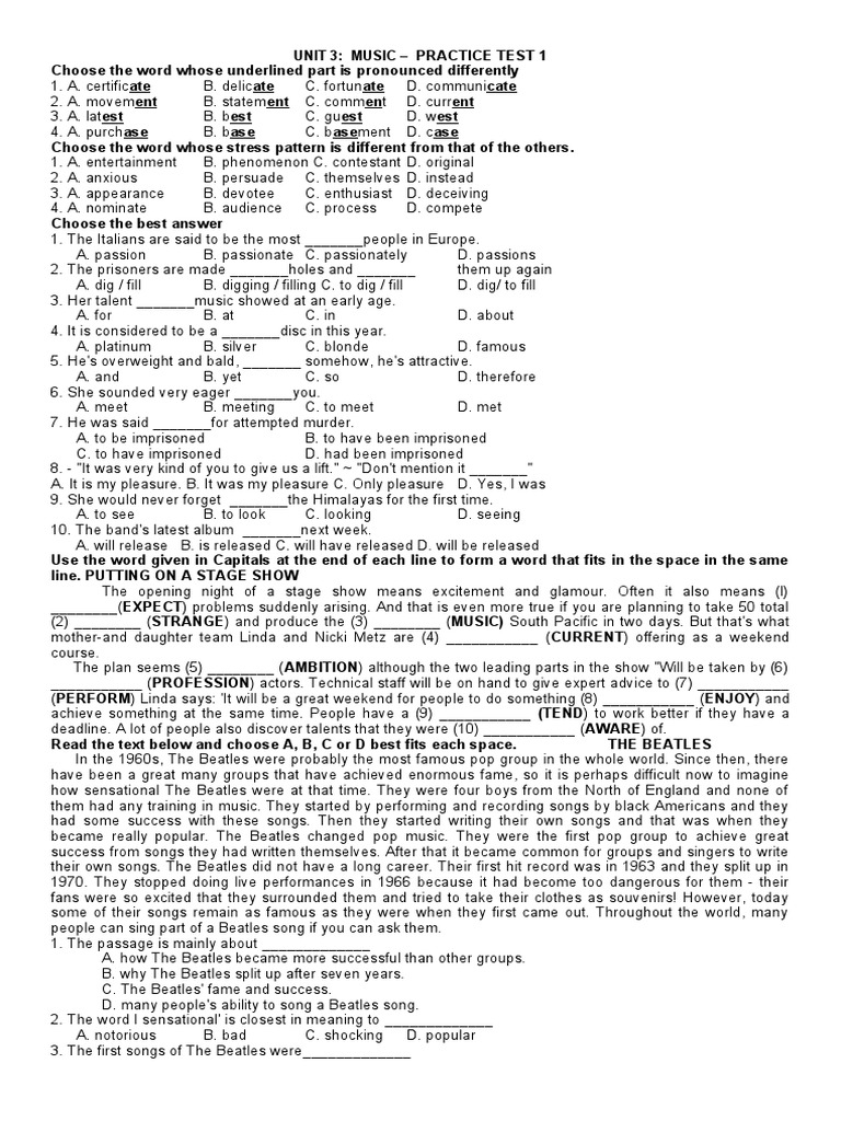 Unit 3 | PDF | Learning | Vocabulary
