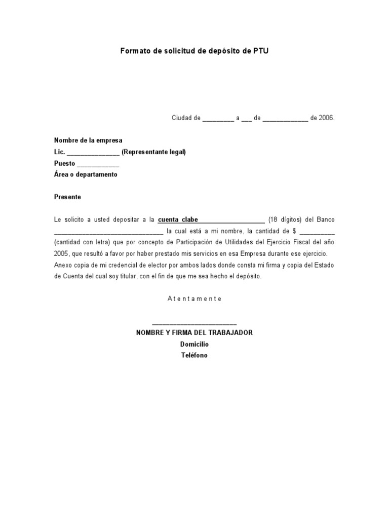 17 Aviso de Pago de Ptu A Excolaboradores Mediante Transferencia ...