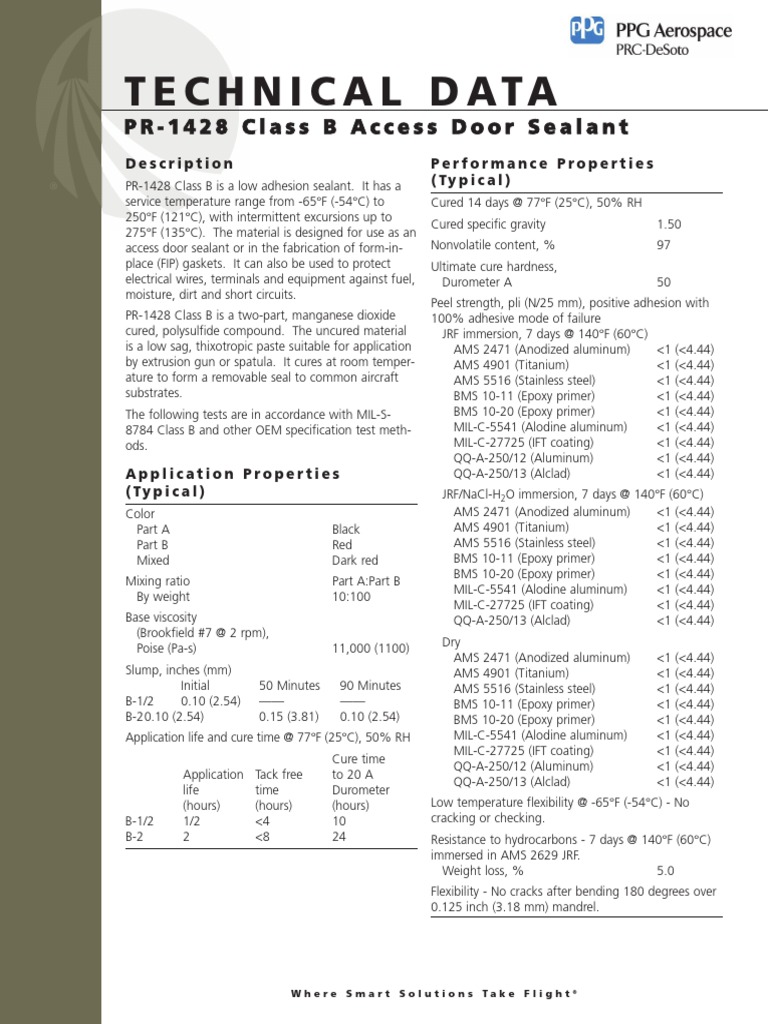 PR 1428 Class B | PDF | Epoxy | Solvent
