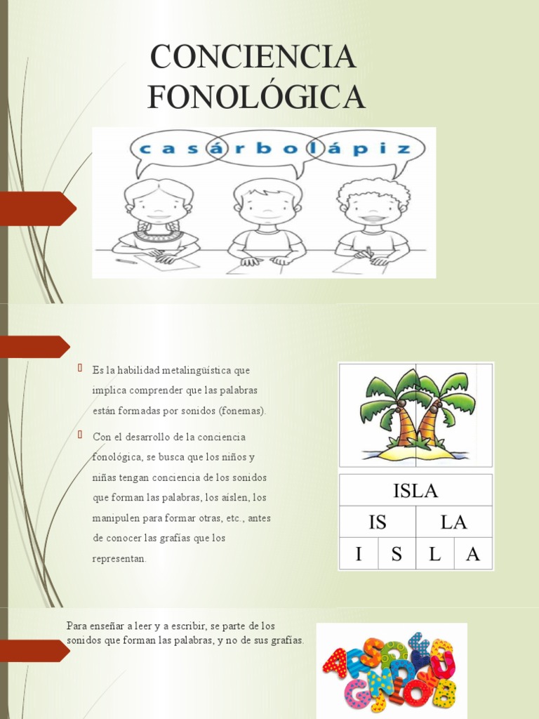 Conciencia Fonológica | PDF | Palabra | Sílaba