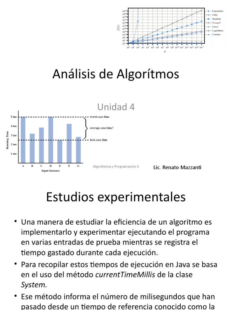4 - Análisis de Algorítmos | PDF | Algoritmos | Programación de ...
