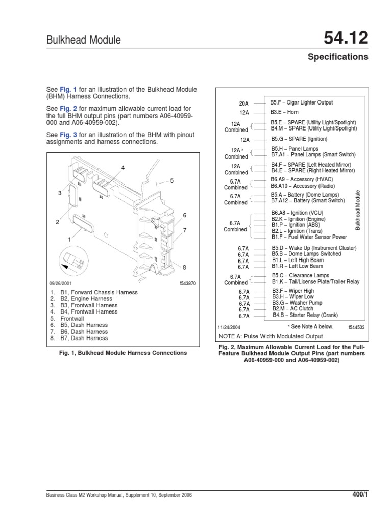 Bulkhead Module: Specifications | PDF | Switch | Electrical Connector