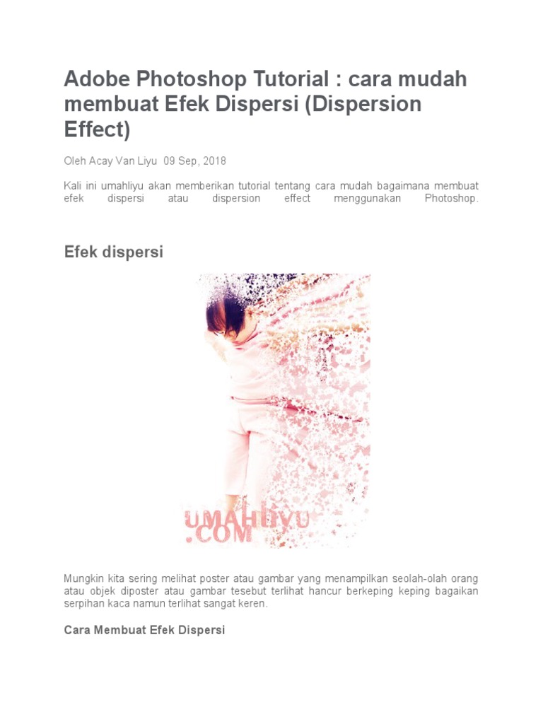 Adobe Photoshop Tutorial EFEK DISTORSI | PDF | Metode & Bahan Ajar | Komputer