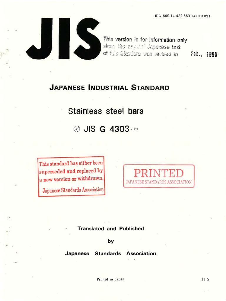 Jis G4303 Pdf