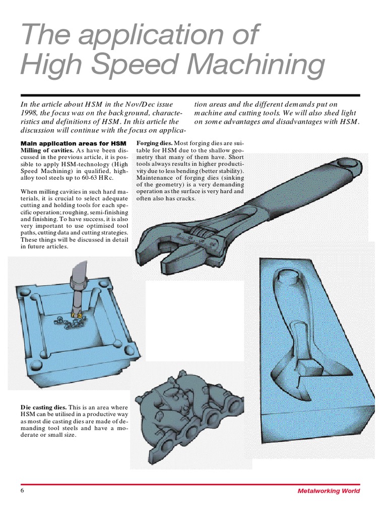 The Application of High Speed Machining | PDF | Machining | Metalworking