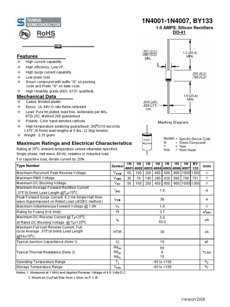 Data Sheet | PDF | Rectifier | Capacitor