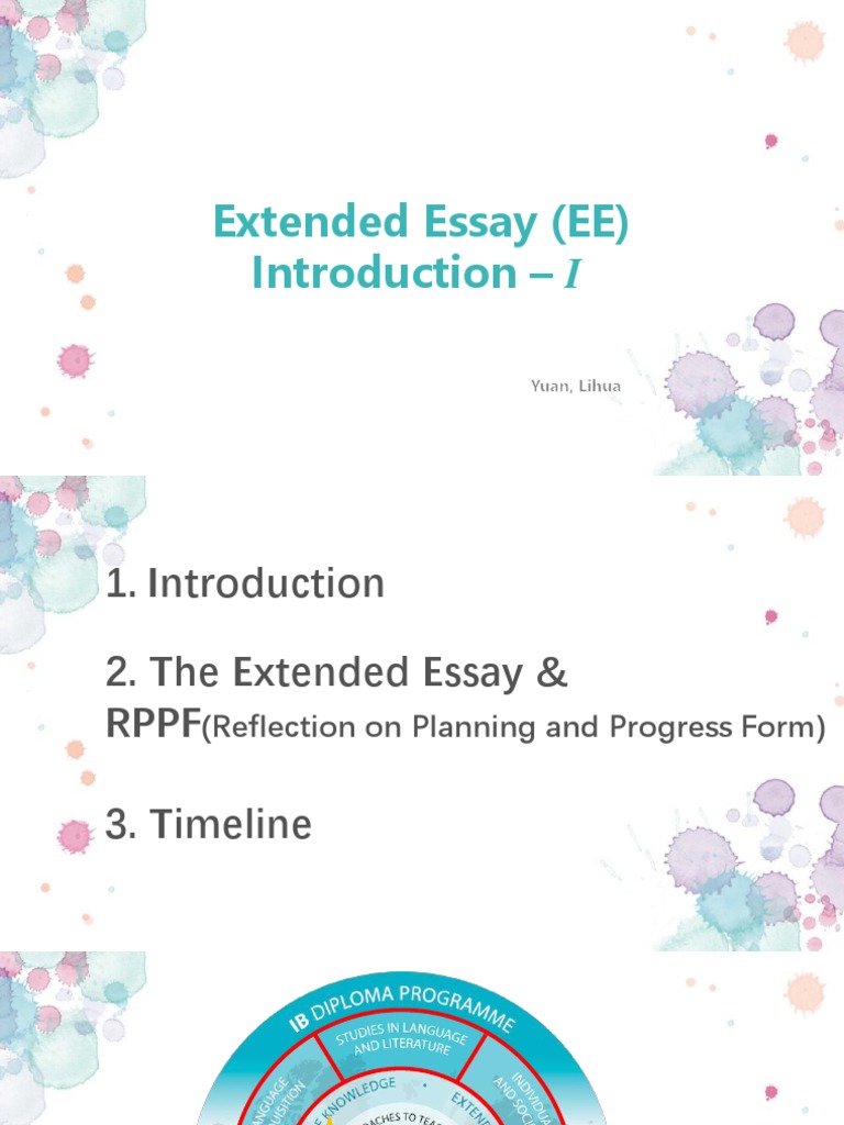 Extended Essay (EE) Introduction - I | PDF | Essays | Educational ...