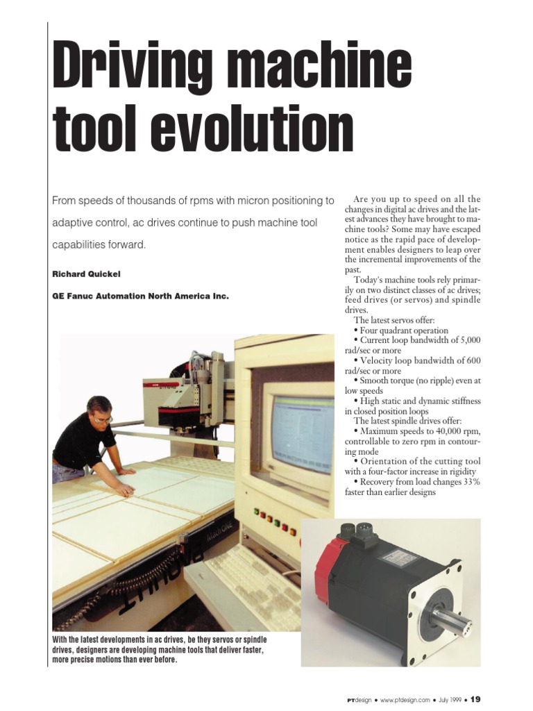 Driving Machine Tool Evolution | PDF | Electric Motor | Electromagnetism