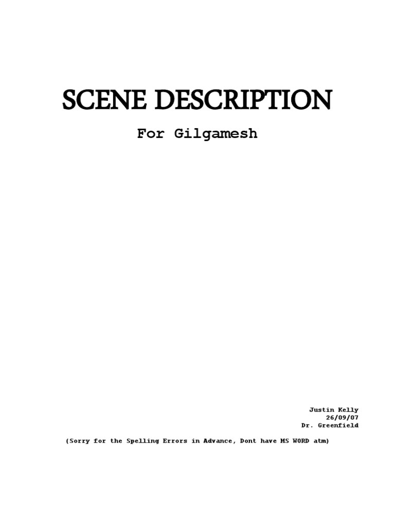 SCENE DESCRIPTION Justin, Kelly | PDF | Storms | Nature