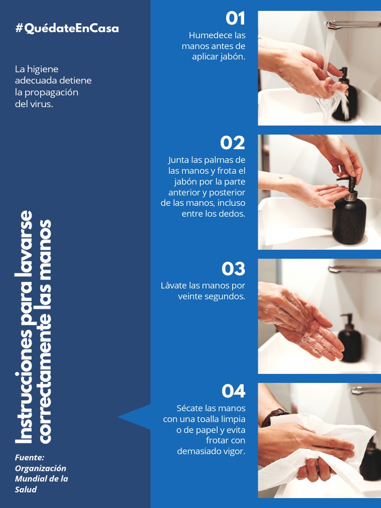 Instrucciones para Lavarse las Manos | PDF