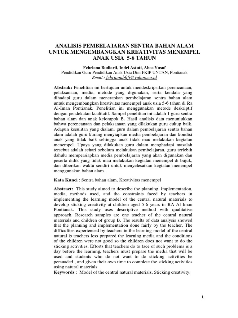 Sentra Bahan Alam | PDF