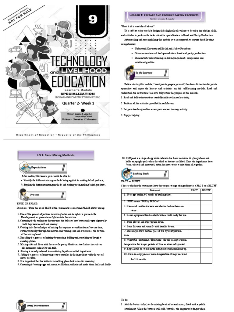 BPP 2nd Quarter Booklet Module | PDF | Dough | Breads