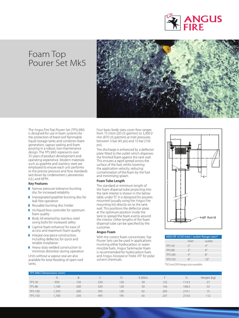 Foam Top Pourer Set Mk5: Key Features Foam Tube Length | PDF | Pipe ...