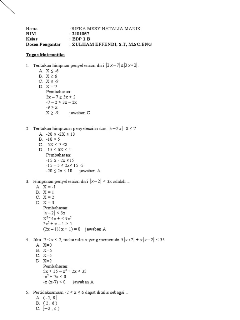 Rifka Mesy Natalia Manik (2101057) | PDF