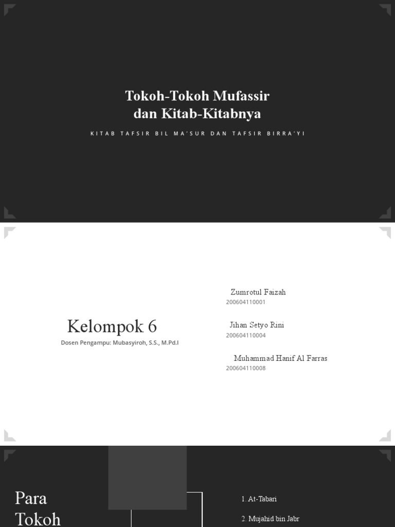 Tokoh-Tokoh Mufassir Dan Kitab-Kitab Tafsirnya | PDF