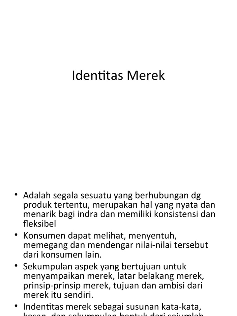 Identitas Merek | PDF