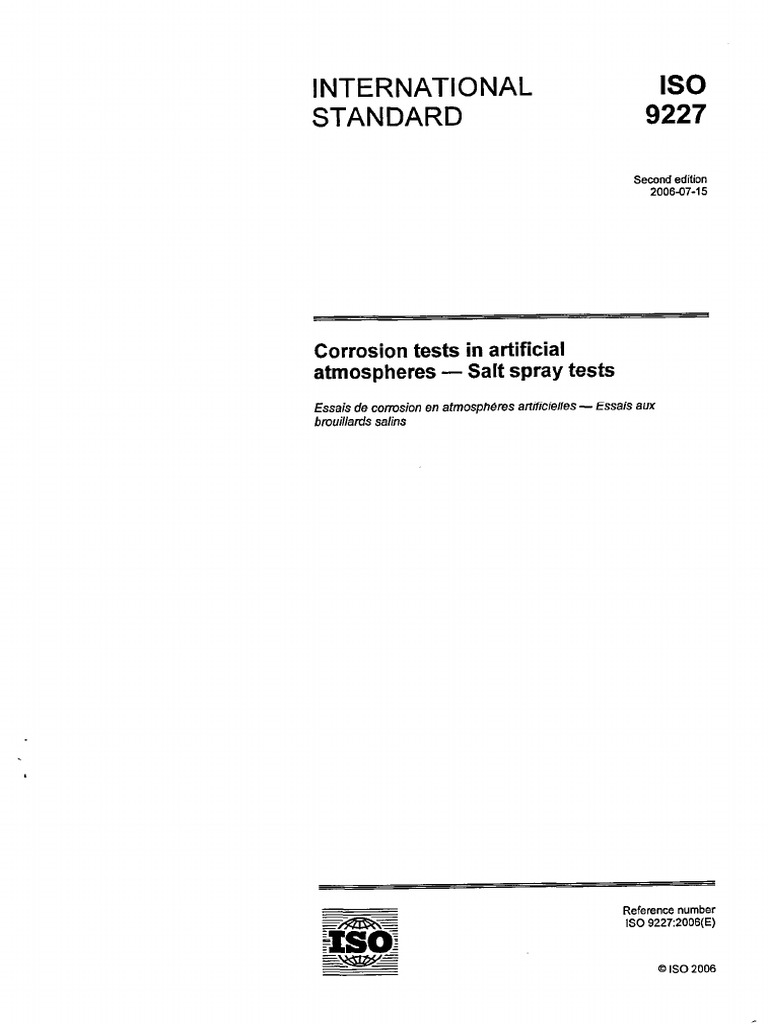 ISO 9227 Salt Spray - en | PDF