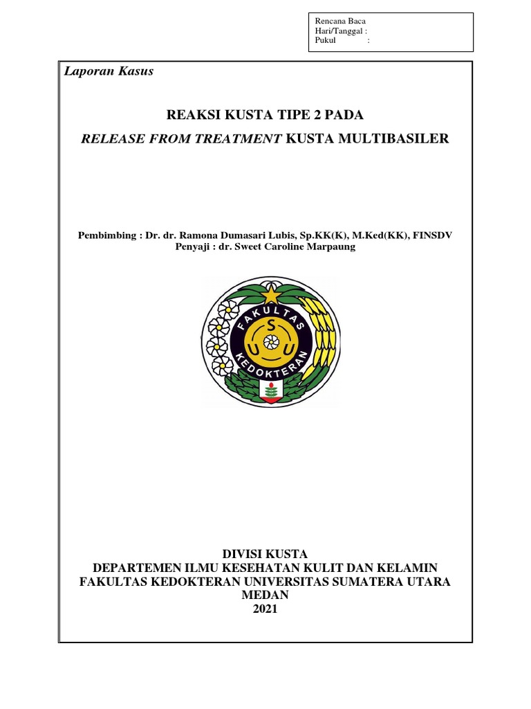 Reaksi Kusta Tipe 2 Pasca Pengobatan | PDF | Pengembangan Diri | Sains & Matematika