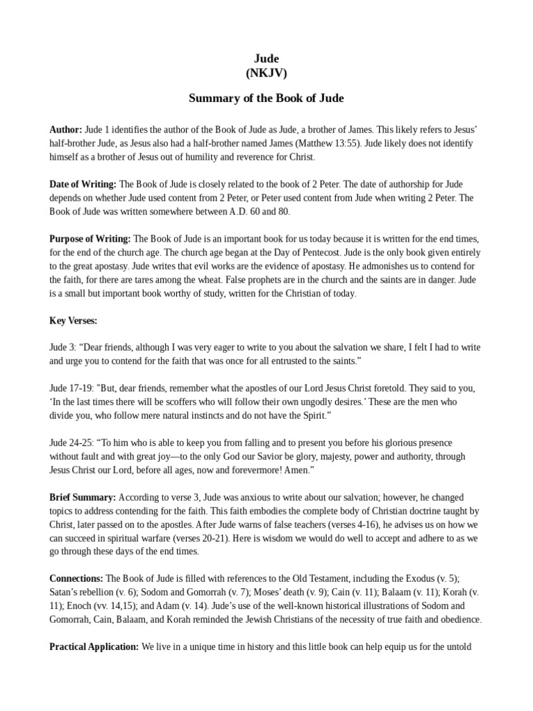 Commentary On The Book of Jude | PDF | Epistle Of Jude | Jesus