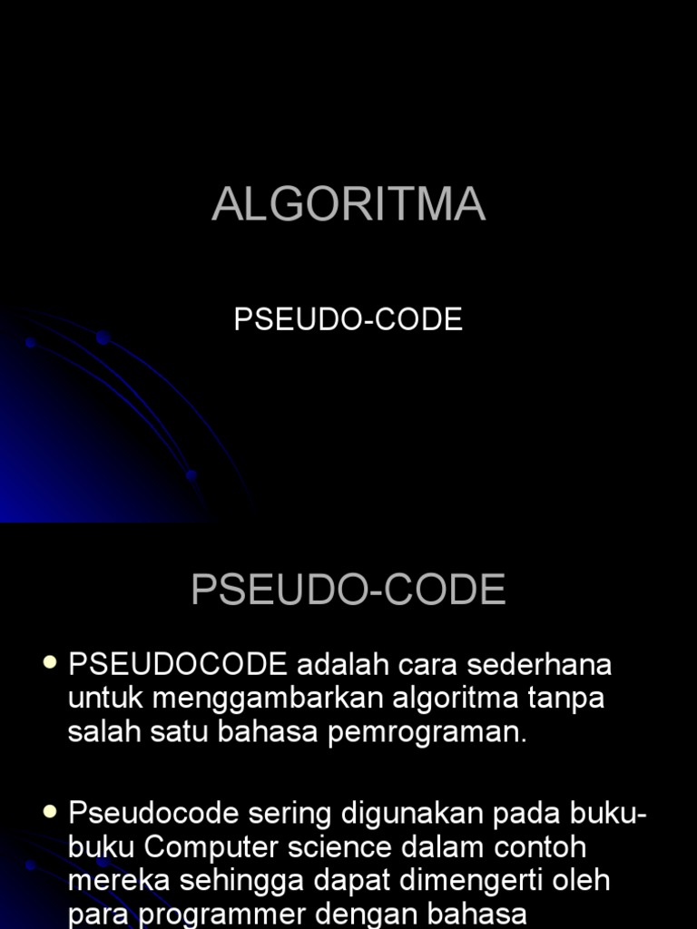 Algoritma - Pseudocode | PDF