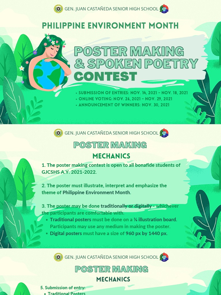 Philippine Environment Month: Poster Making & Spoken Poetry | PDF ...