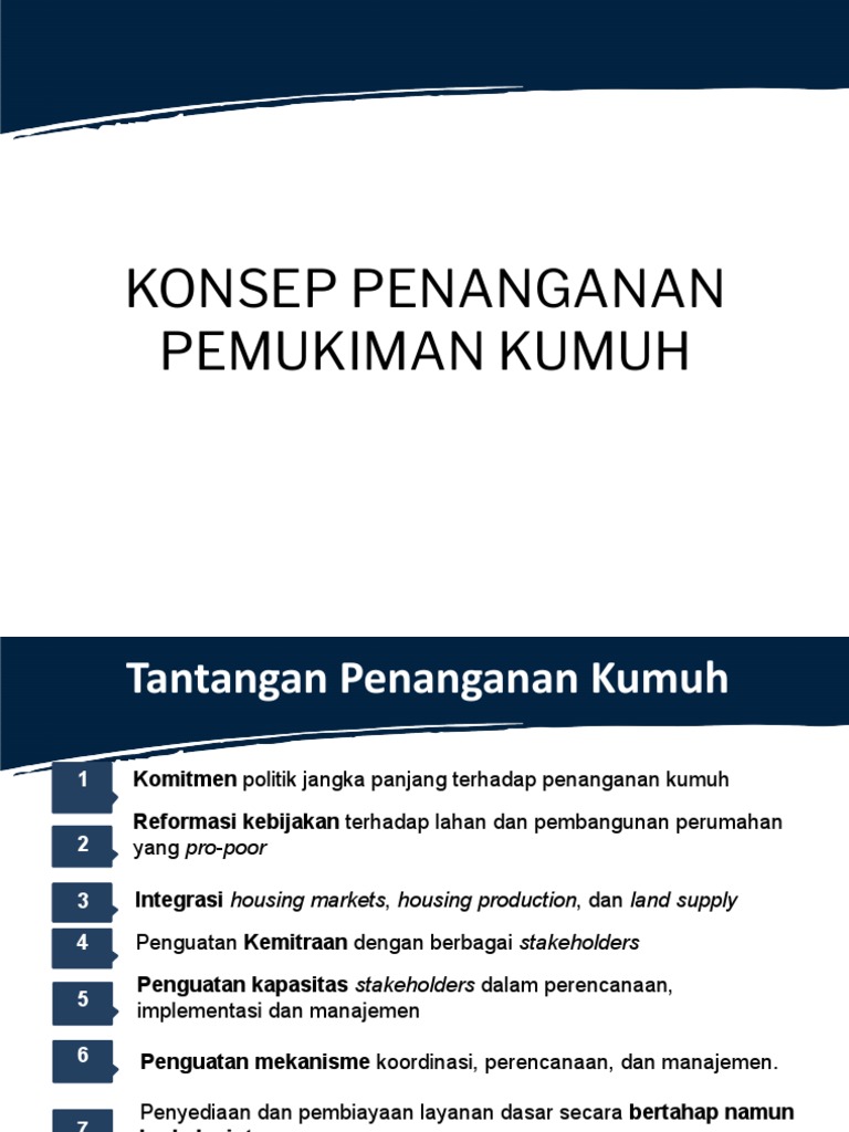 Konsep Penanganan Pemukiman Kumuh | PDF