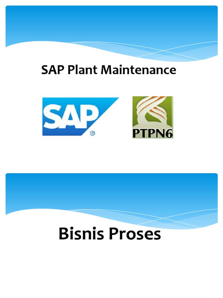 Plant Maintenance Processes in SAP | PDF