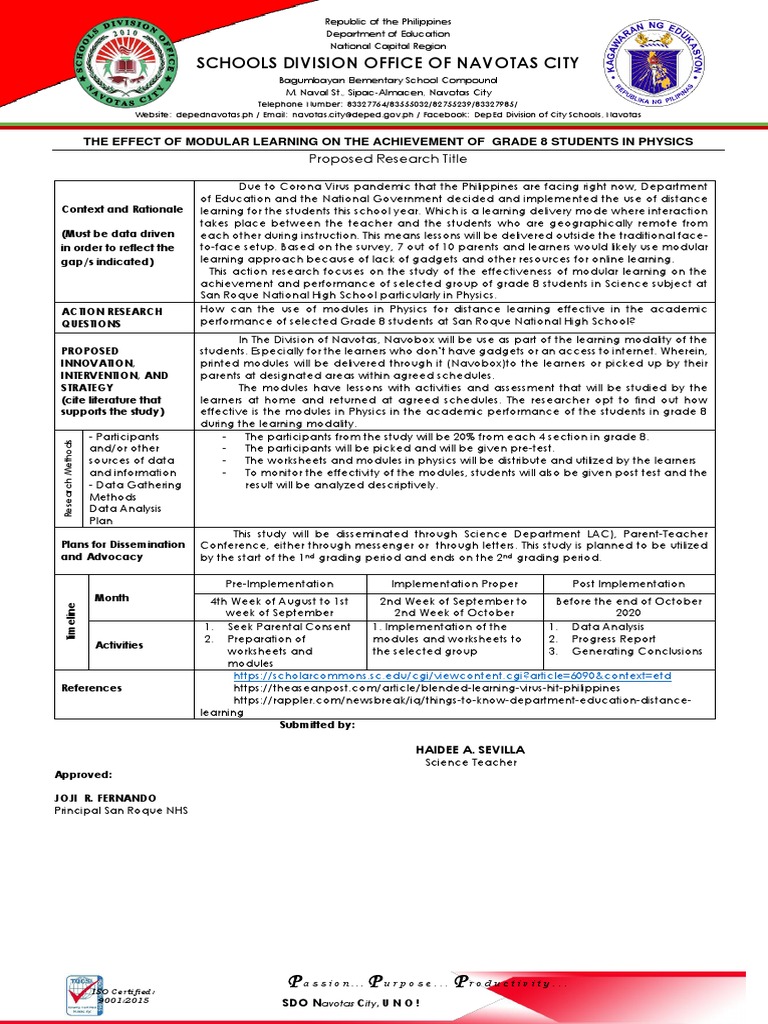Sthe Effect of Modular Learning On The A | PDF | Learning | Distance ...