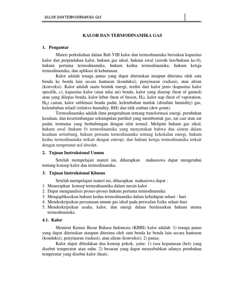 Kalor Dan Termodinamika | PDF | Metode & Bahan Ajar | Teknologi & Rekayasa
