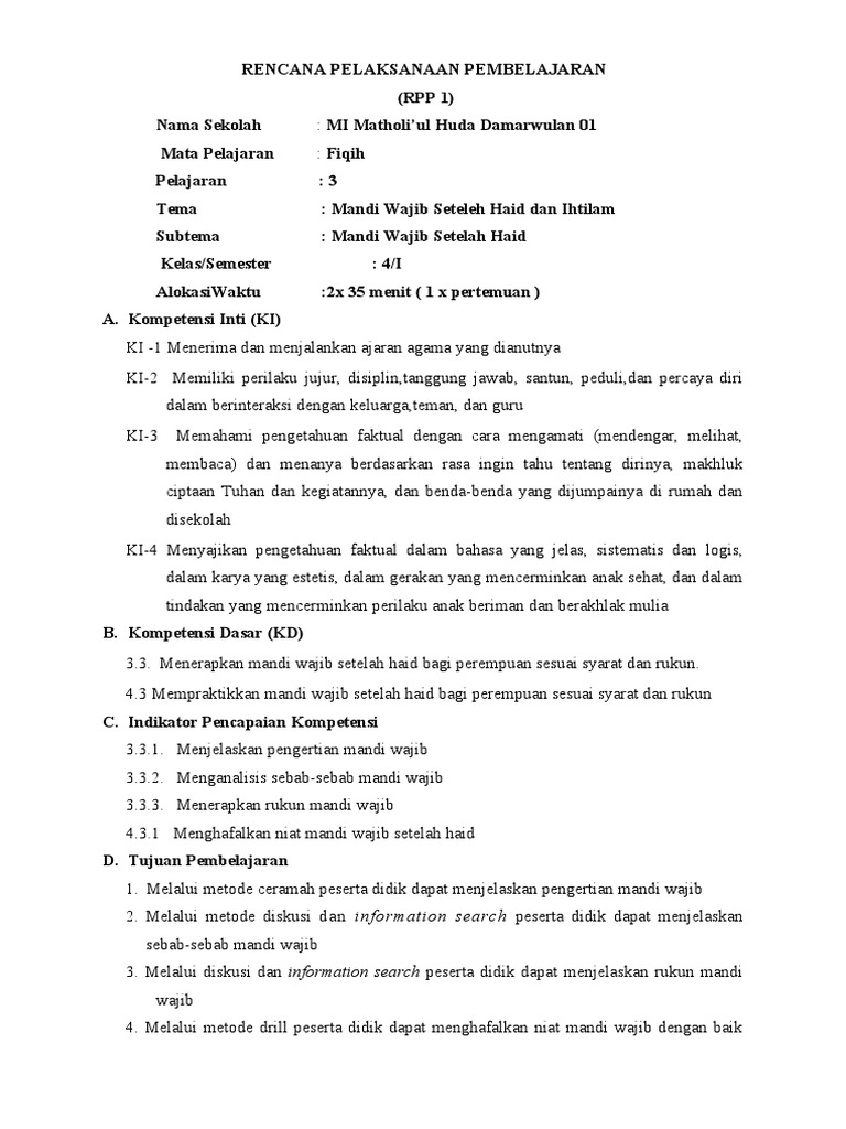 RPP 1 PPL 1 New | PDF