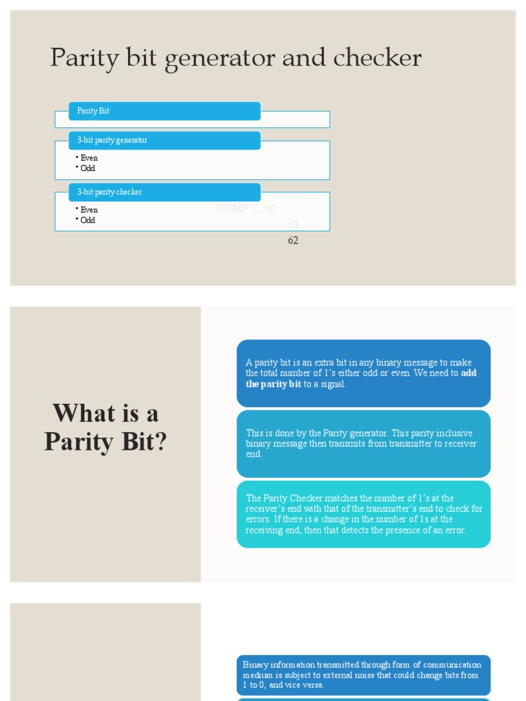 Parity Bit Generator and Checker | PDF | Bit | Data Transmission