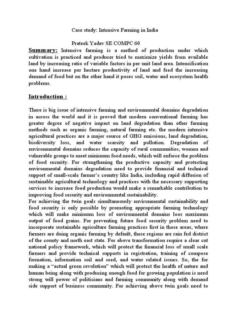 The Environmental Impacts of Intensive Farming in India and Strategies ...