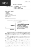 Ex Parte Application for Trial Continuance | PDF | Continuance | Ex Parte