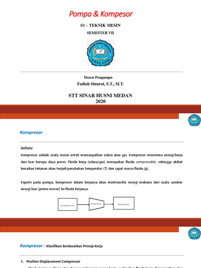 Klasifikasi Kompresor Berdasarkan Prinsip | PDF | Teknologi & Rekayasa