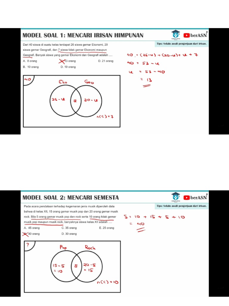 Contoh Diagram Venn | PDF