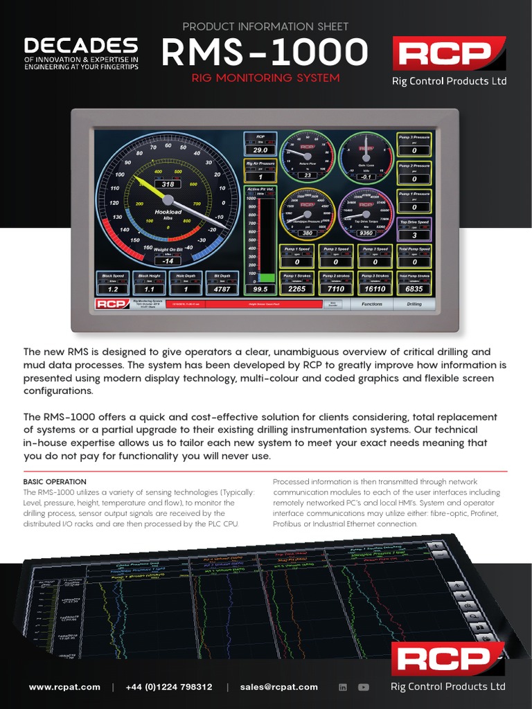 Rig Monitoring System: Product Information Sheet | PDF | Programmable ...