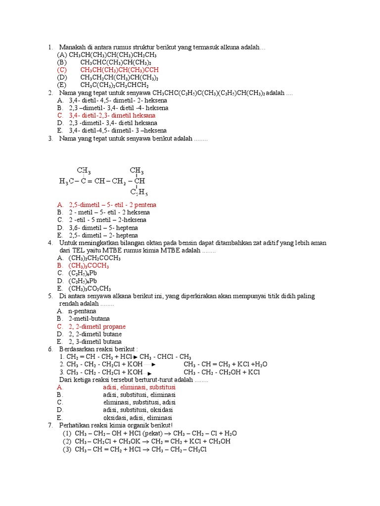 Soal PAT Kimia 11 | PDF