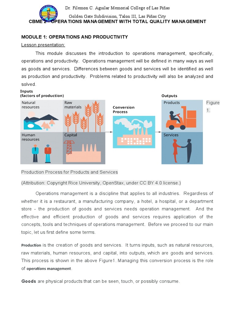 Module 1 8operations Management | PDF | Strategic Management ...
